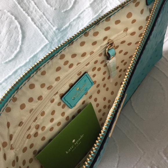 kate spade | Bags | Kate Spade Wellesley Blue Ostrich Shoulder Bag ...